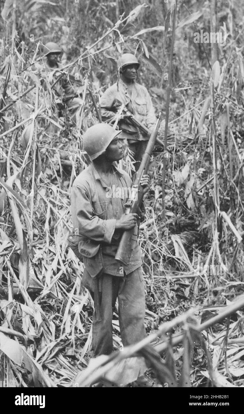 Soldiers of the 93rd Infantry Division (United States) ''Cautiously ...