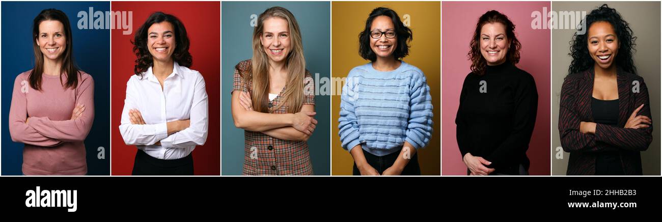 Group of people in a collage Stock Photo - Alamy