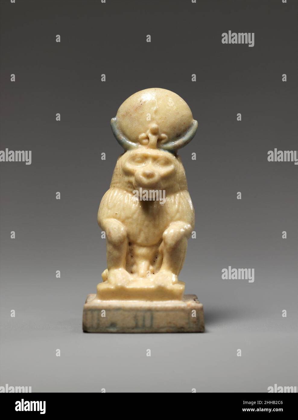 Amulet Depicting a Baboon Wearing a Lunar Disk and Uraeus 664–332 B.C ...