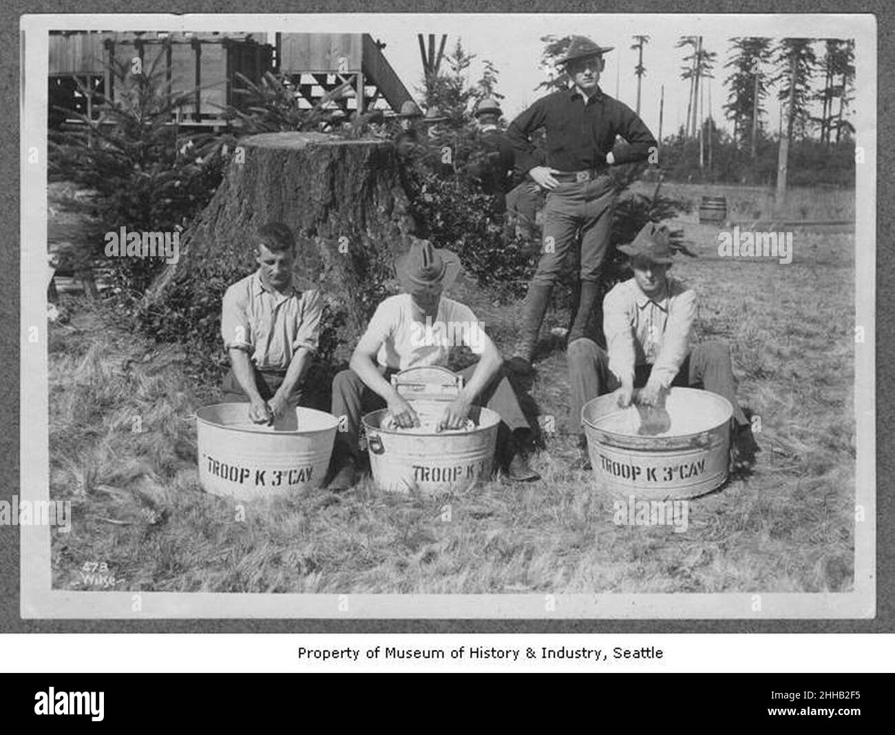 Soldiers of Troop K, 3rd US Cavalry doing Laundry, Seattle, August 1899 ...