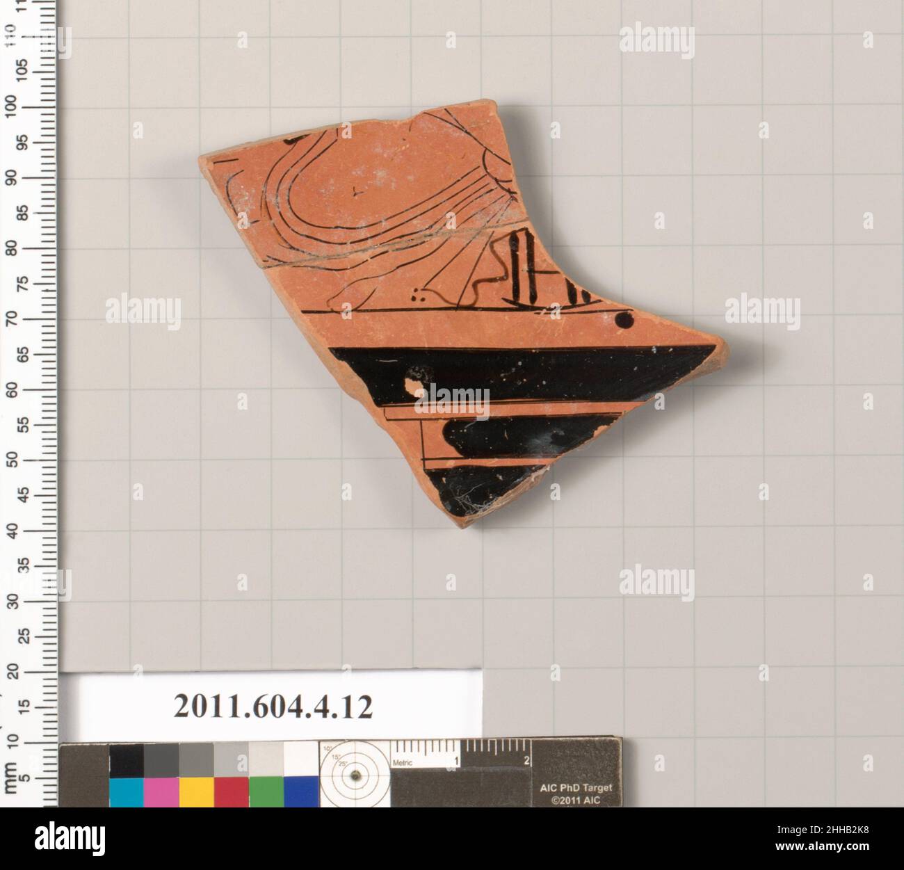 Terracotta fragment of a kylix (drinking cup) mid-5th century B.C ...