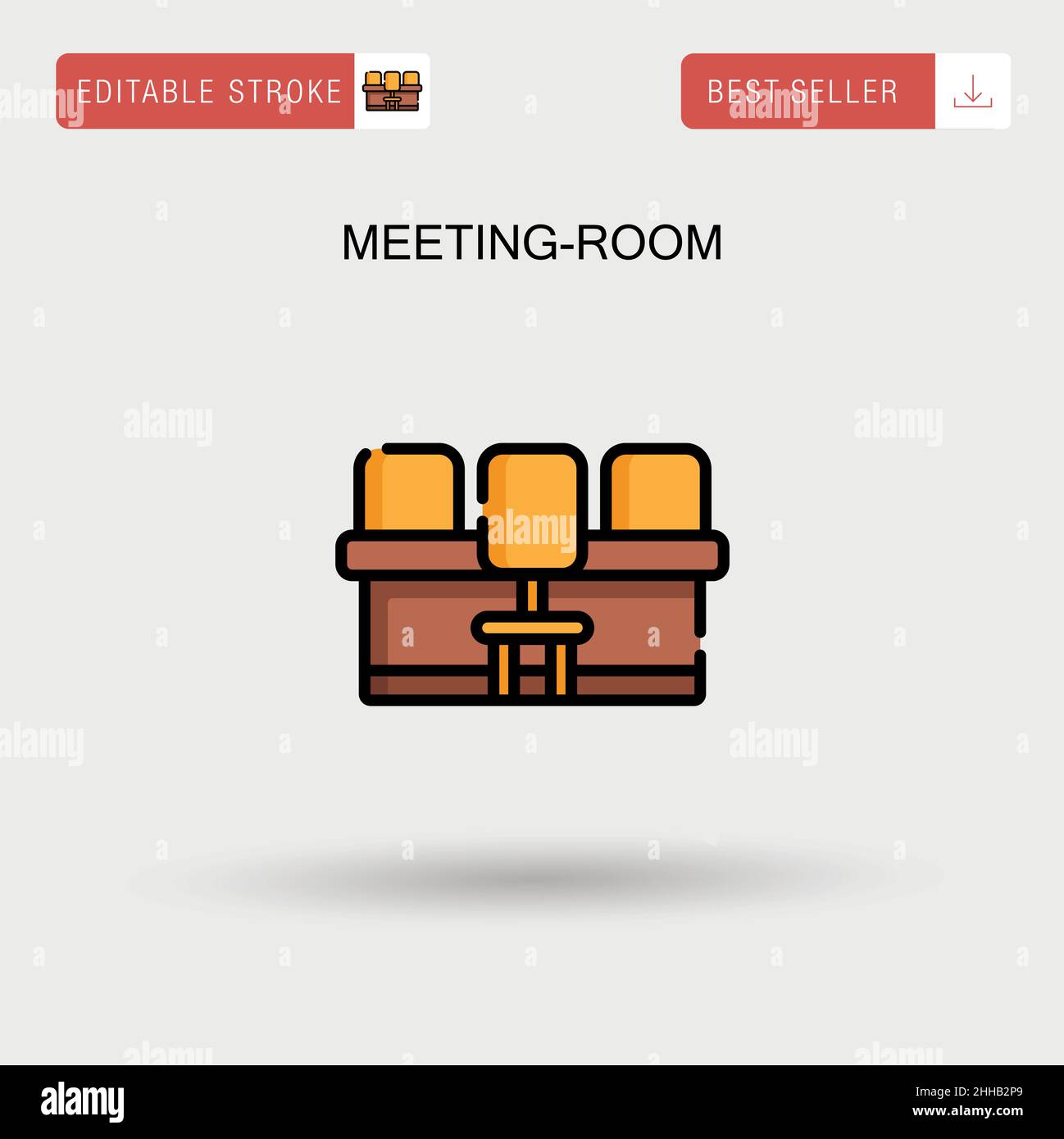 Modern conference room table Stock Vector Images - Alamy