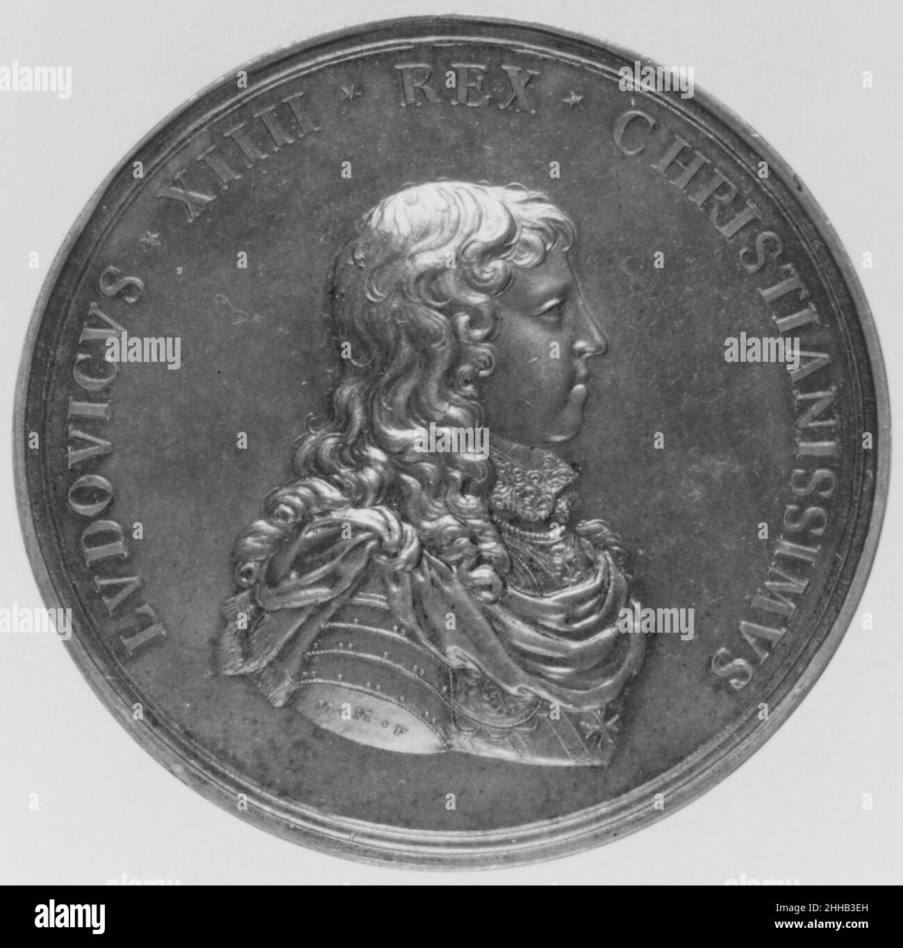 Louis XIV 1643 Medalist: Michel Molart. Louis XIV 208189 Stock Photo ...