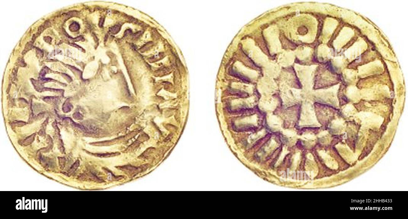 Solidus de Louis le débonnaire Stock Photo - Alamy