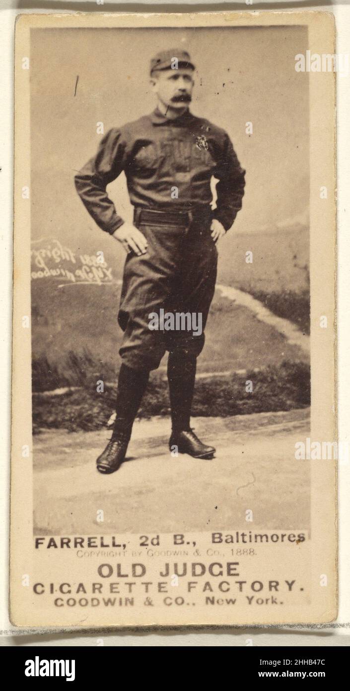 Farrell, 2nd Base, Baltimore Orioles, from the Old Judge series (N172 ...