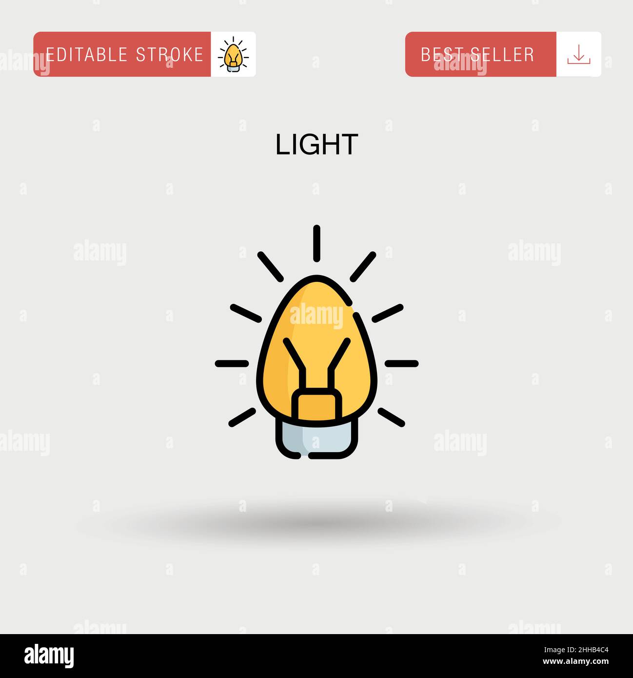 Light Simple vector icon Stock Vector Image & Art - Alamy