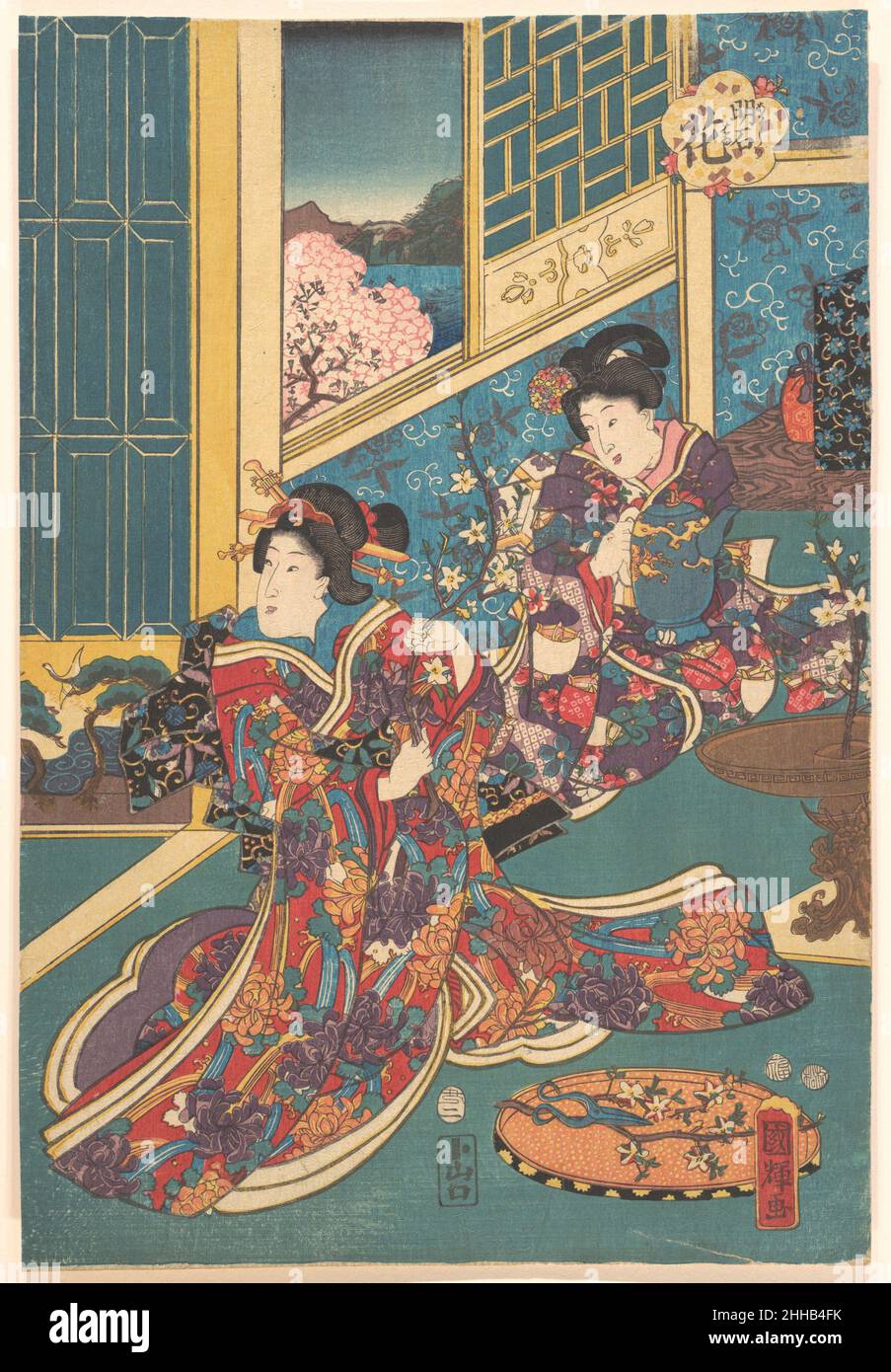 Flower of Akashi (Akashi no hana) 1853 Utagawa Kuniteru Japanese ...