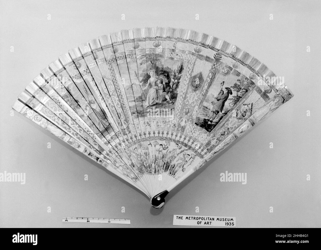 Fan first half 18th century French. Fan 209589 Stock Photo - Alamy