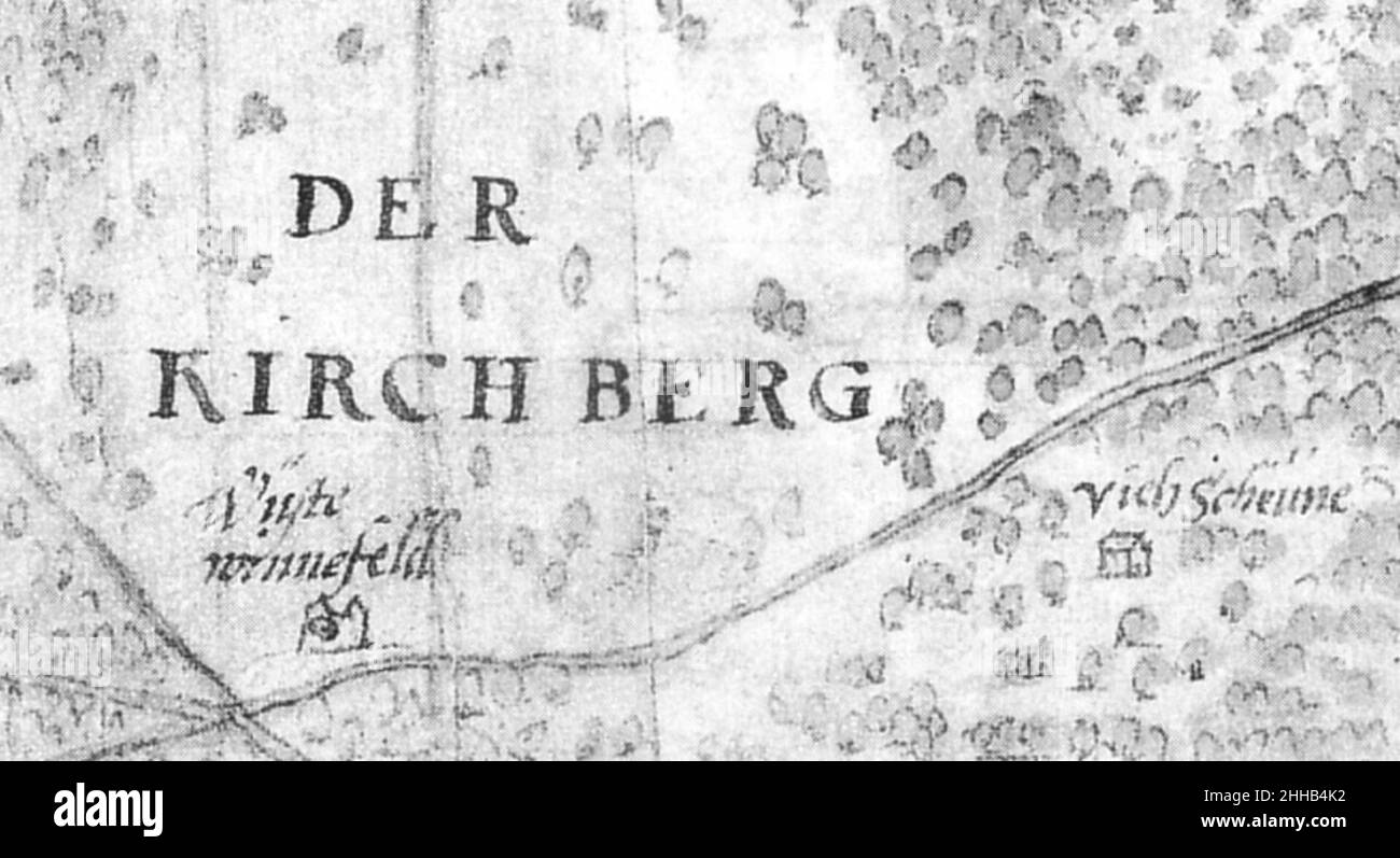 Solling Karte 1603 mit Wüstung Winnefeld Stock Photo - Alamy