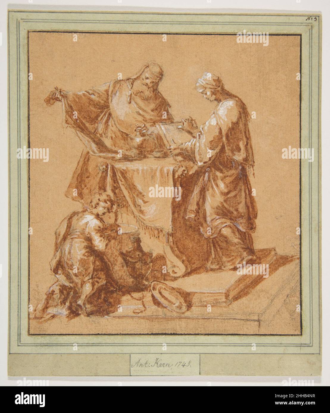 A High-Priest, the Prophetess Anna (?) and a Kneeling Boy around a ...