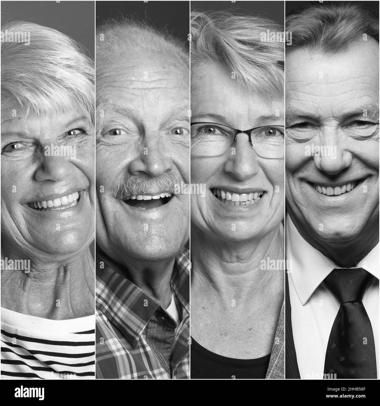 Beautiful happy older people in front of a background Stock Photo - Alamy