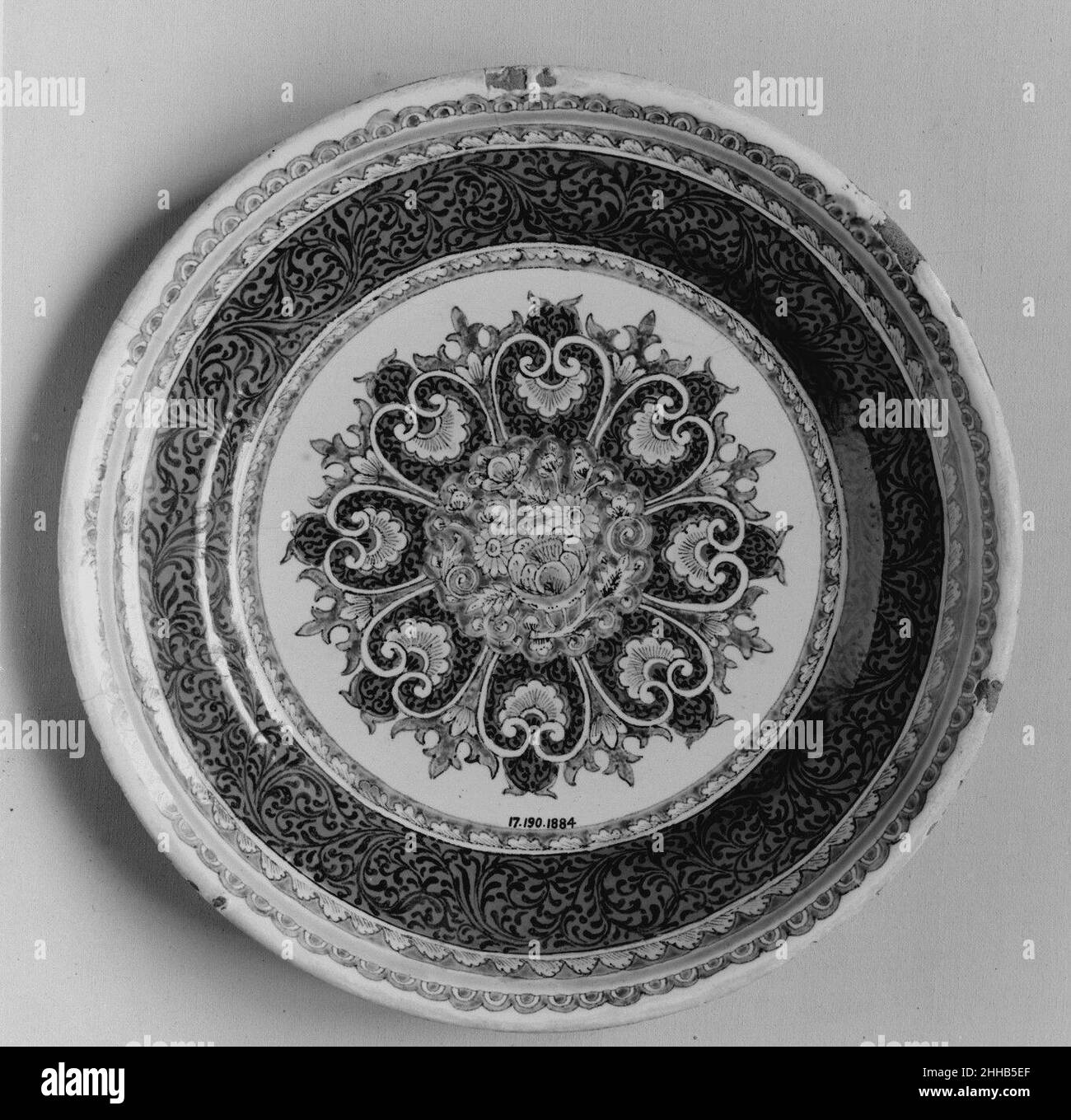 Plate ca. 1725?–?30 French, Rouen Faience, or tin-glazed and enameled ...