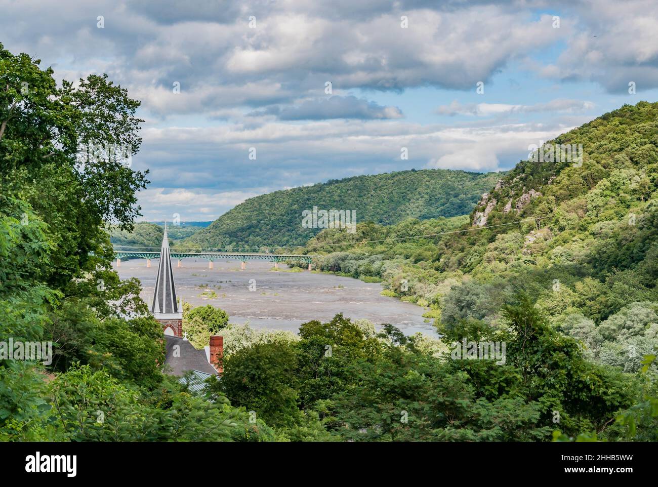 The View From Jefferson Rock, Harpers Ferry, West Virginia, USA Stock ...