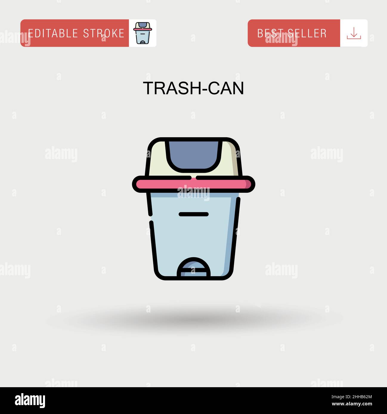 Trash-can Simple vector icon Stock Vector Image & Art - Alamy