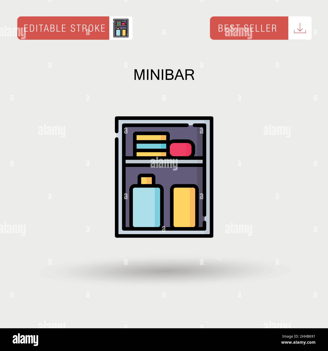 Hotel mini bar fridge Stock Vector Images - Alamy