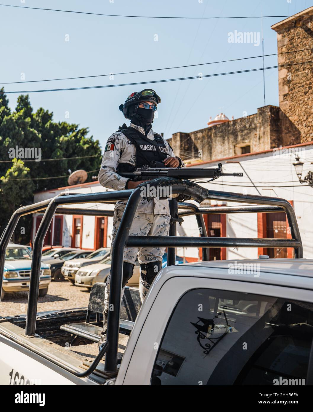Mexico Armed Police Stock Photo - Alamy