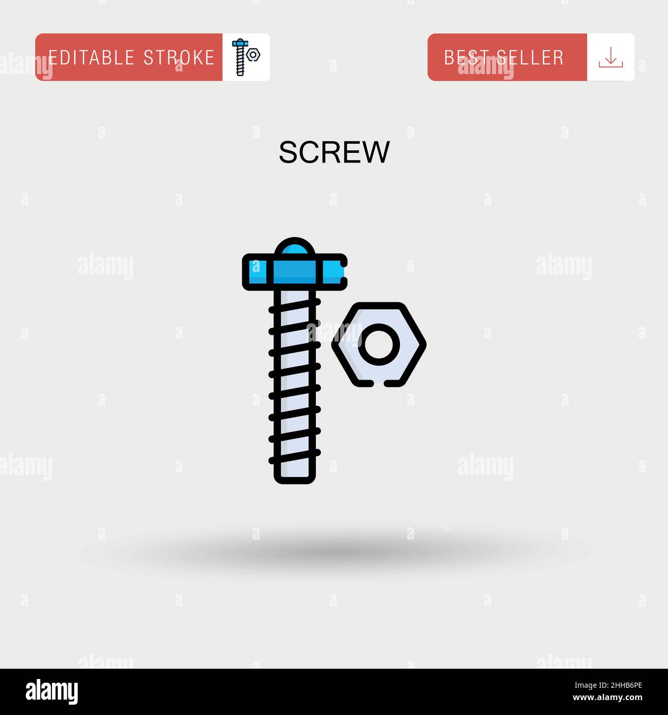 Screw Simple vector icon Stock Vector Image & Art - Alamy