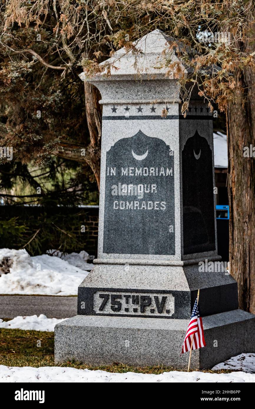 Monument to the 75th Pennsylvania Volunteers, Gettysburg National ...