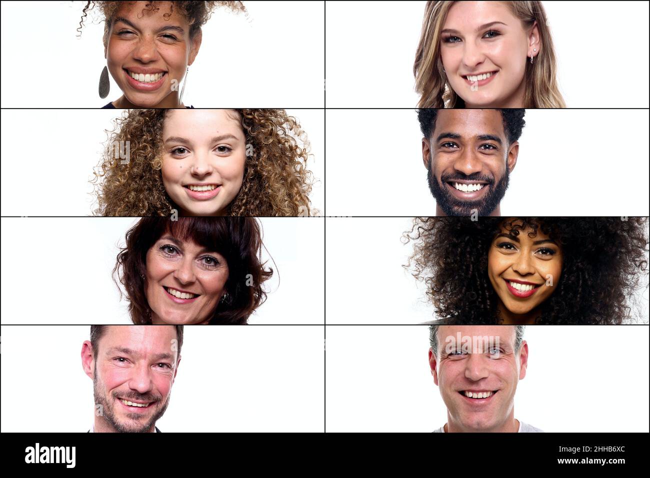 Beautiful happy people in front of a background Stock Photo - Alamy