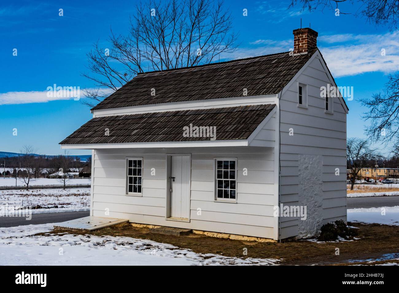 The Bryan House on a Cold Winter Day, Gettysburg National Military Park ...
