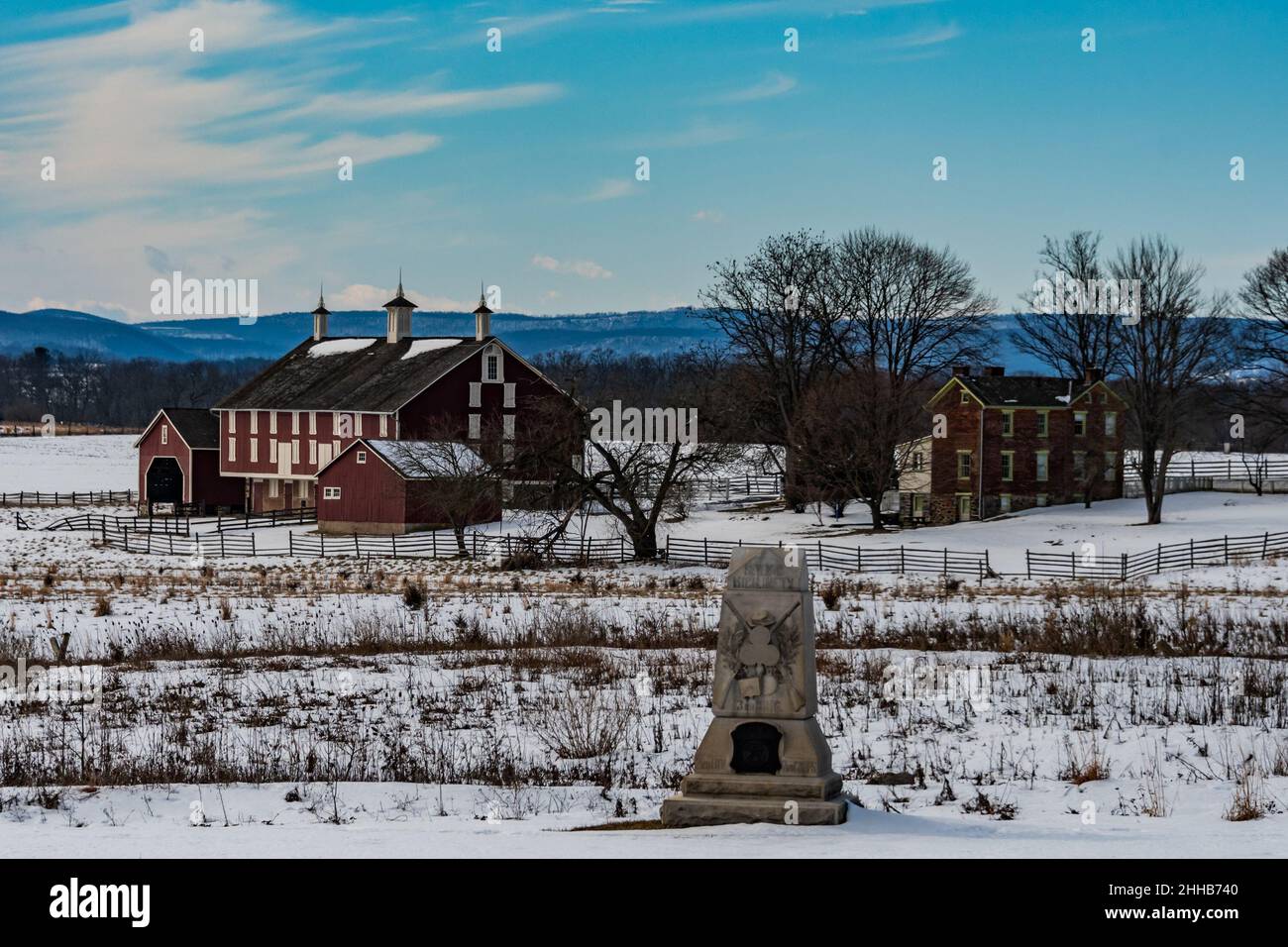 The Codori Farm in Winter, Gettysburg National Military Park ...