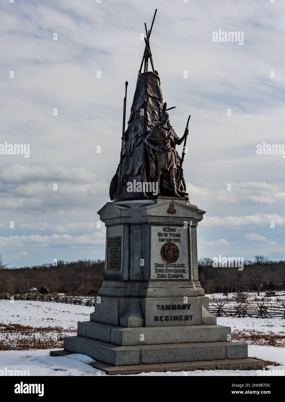 Monument to the Tammany Regiment (42nd New York Infantry) Gettysburg ...