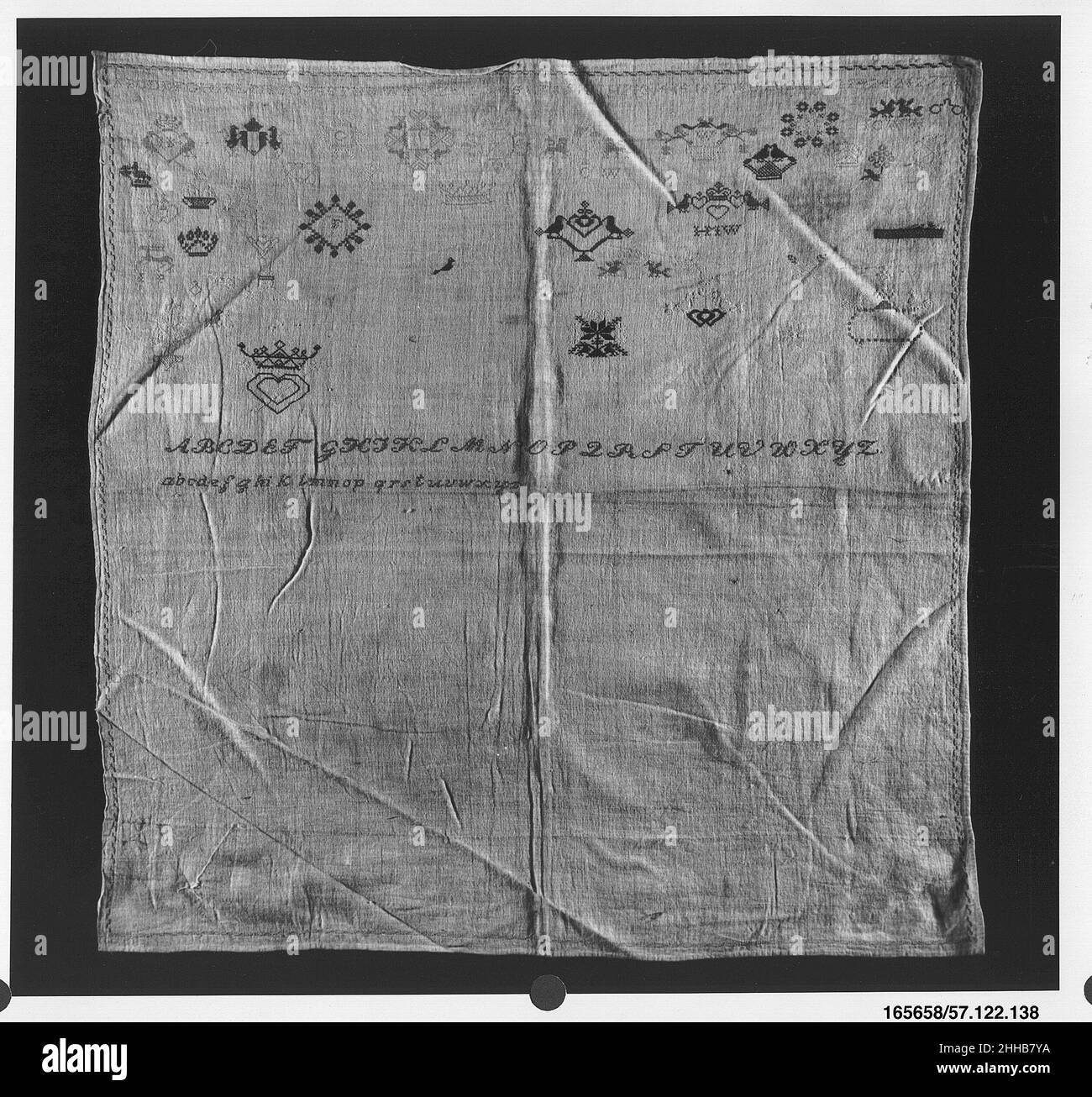 Sampler 18th century Dutch. Sampler 228065 Stock Photo - Alamy