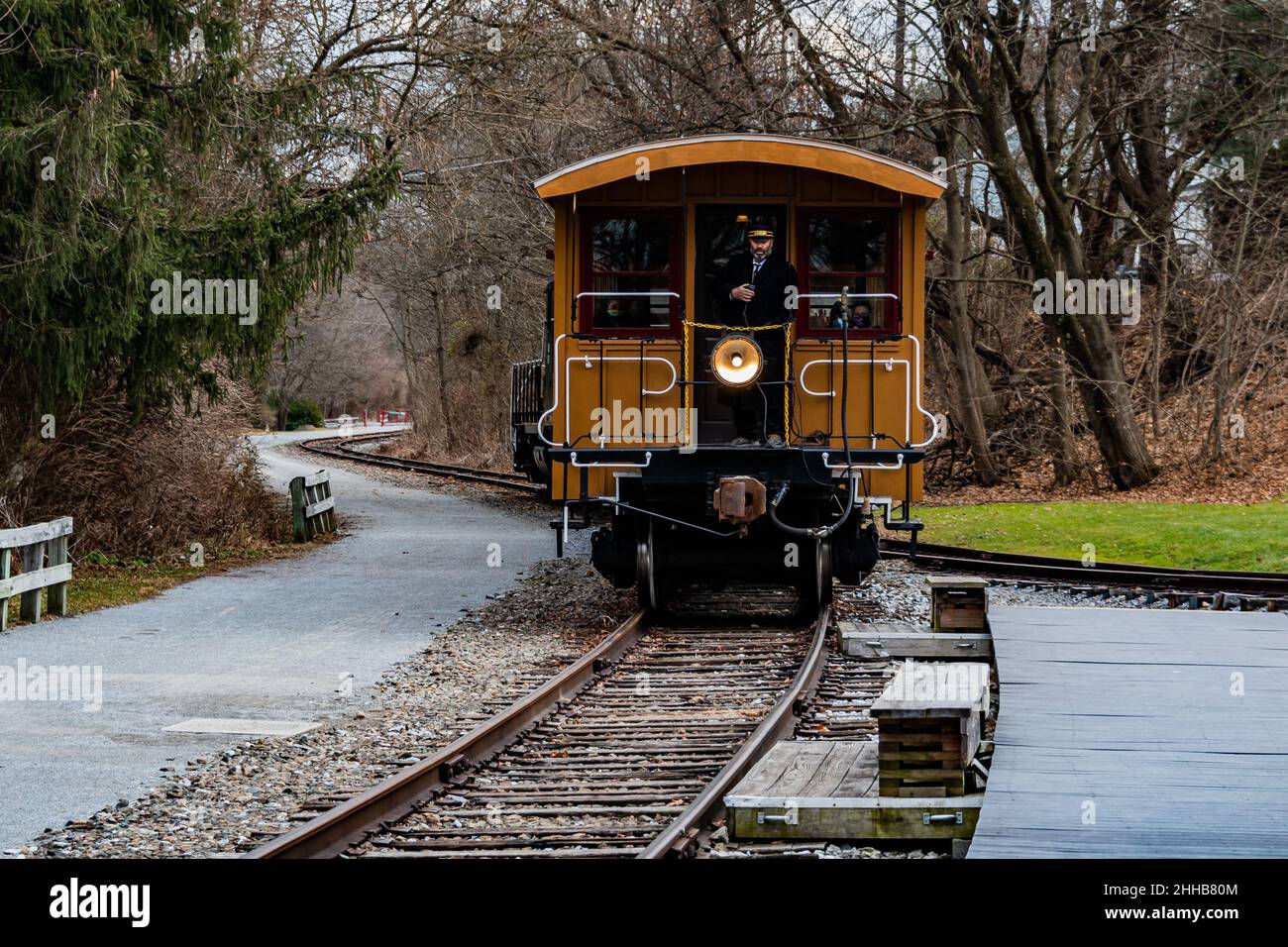 NCRR Train Departing Hanover Junction Station, York County Pennsylvania ...