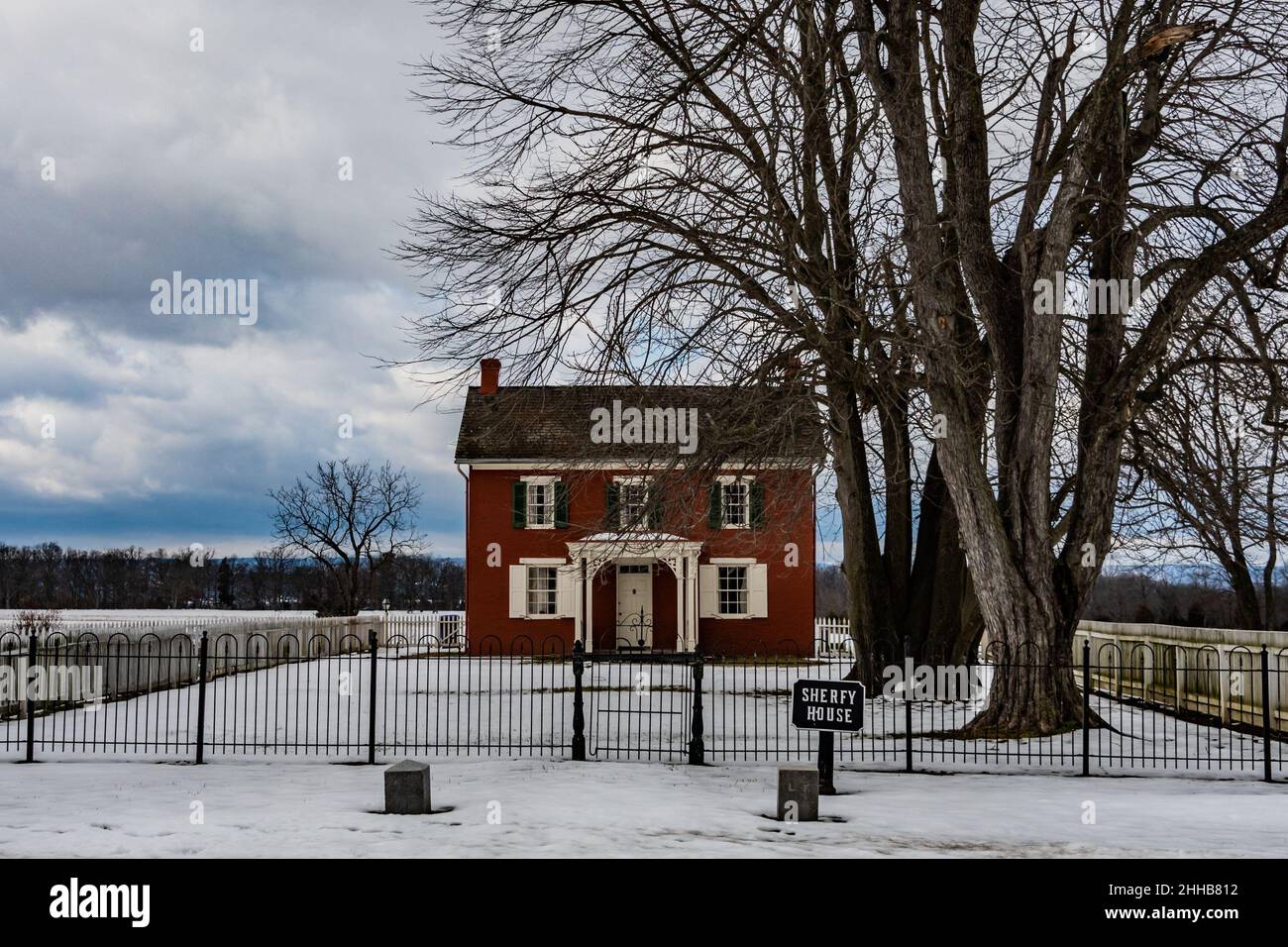 Winter at the Paul Sherfy House, Gettysburg National Military Park ...