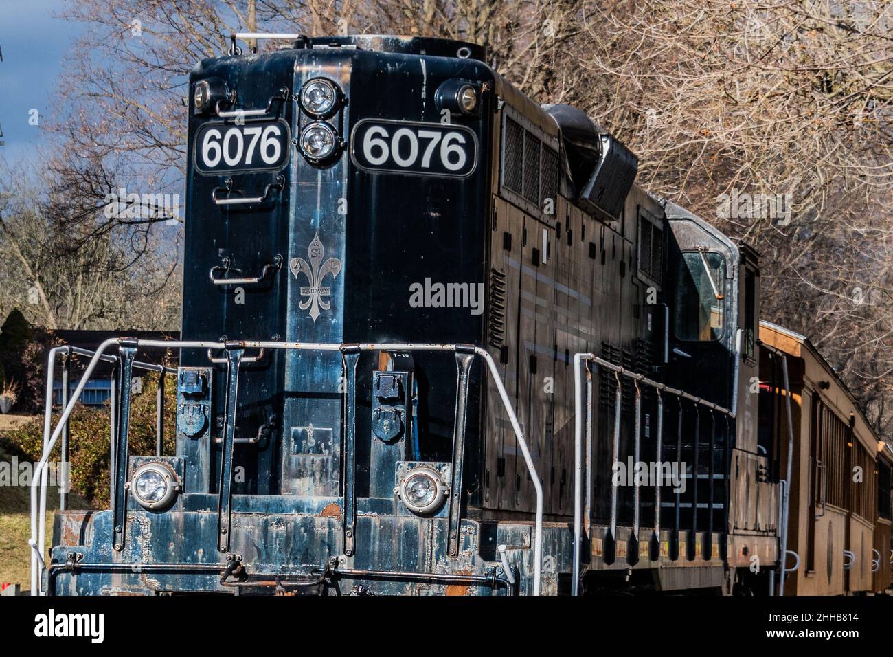 NCRR Enginine 6076 Stopped at Seven Valleys, Pennsylvania, USA Stock ...