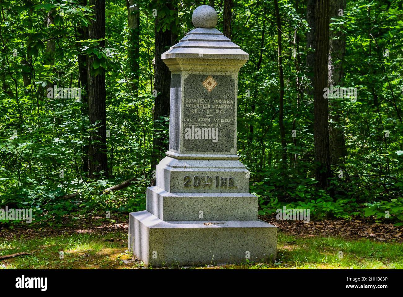 Photo of The monument to the 20th Indiana Volunteer Infantry Regiment ...