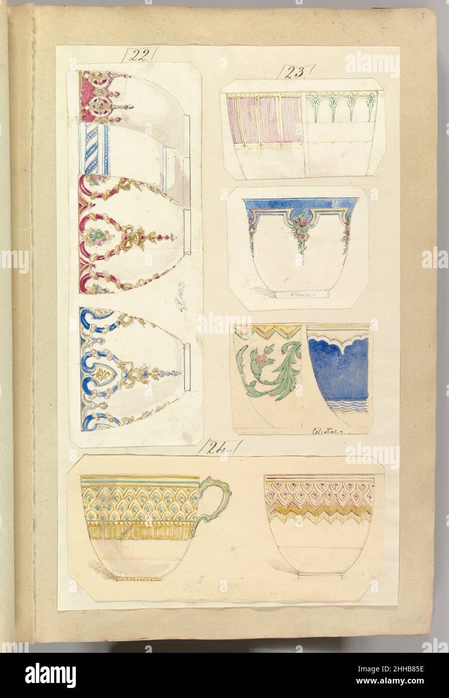 Eleven Designs for Decorated Cups, including Venice and Celestial ...