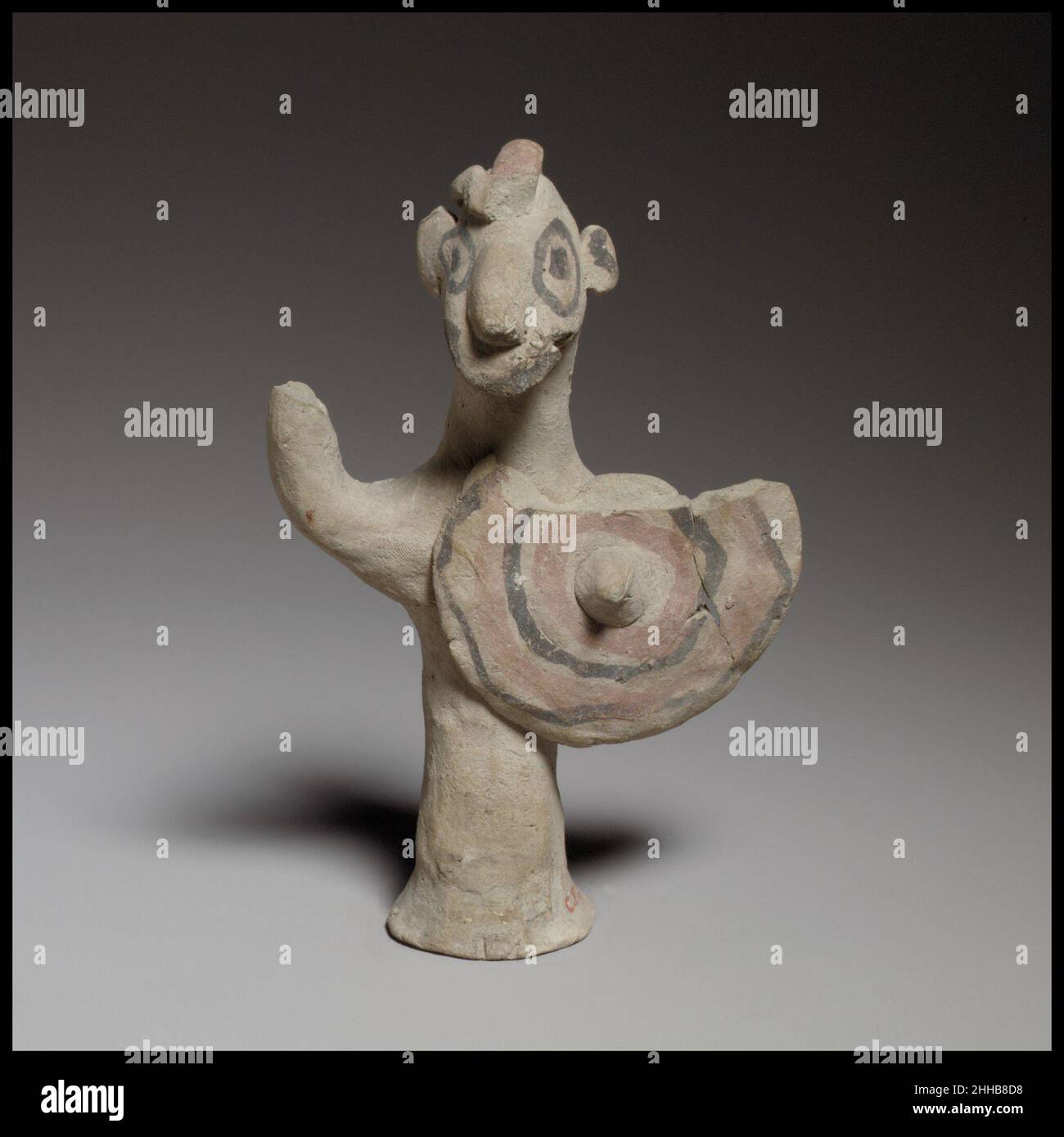 Shield bearer ca. 600–480 B.C. Cypriot The cylindrical body, flaring at ...