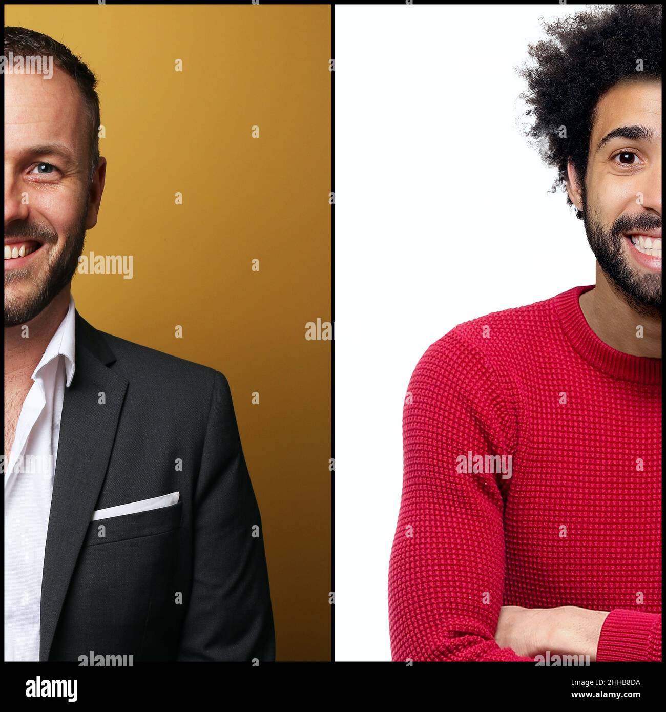 Group of men in a collage Stock Photo - Alamy