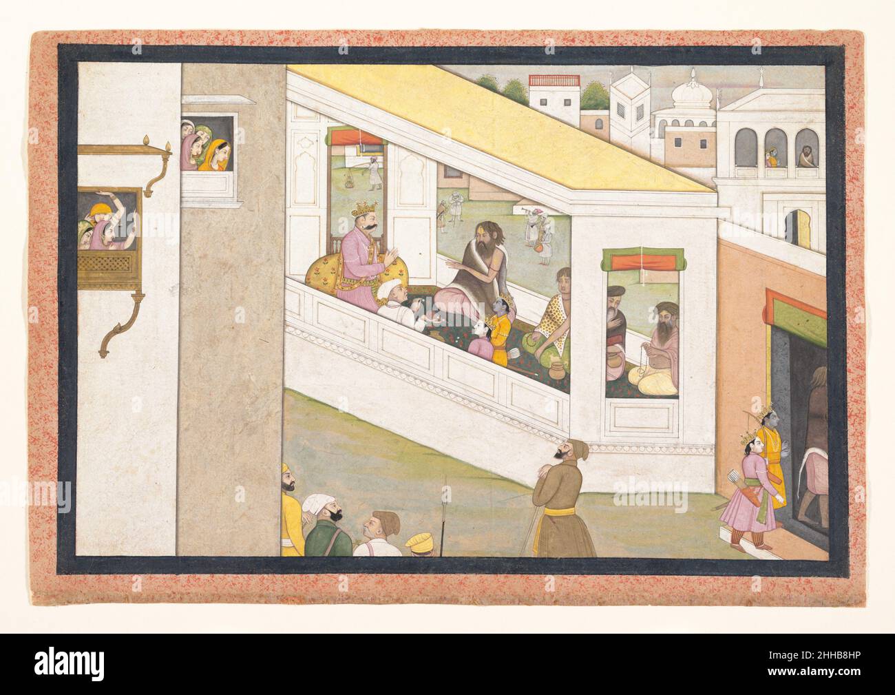 Rama and Lakshmana as Boys Assist the Sage Vishvamitra: Folio from a ...