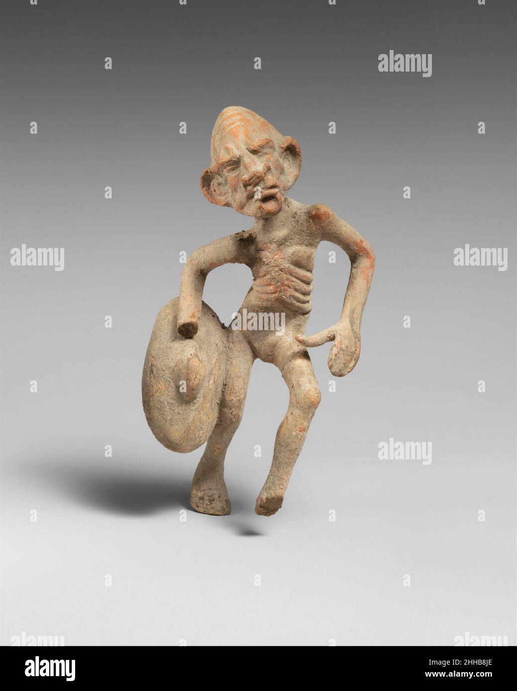 Terracotta statuette of a mime with a shield 2nd–1st century B.C. Greek ...