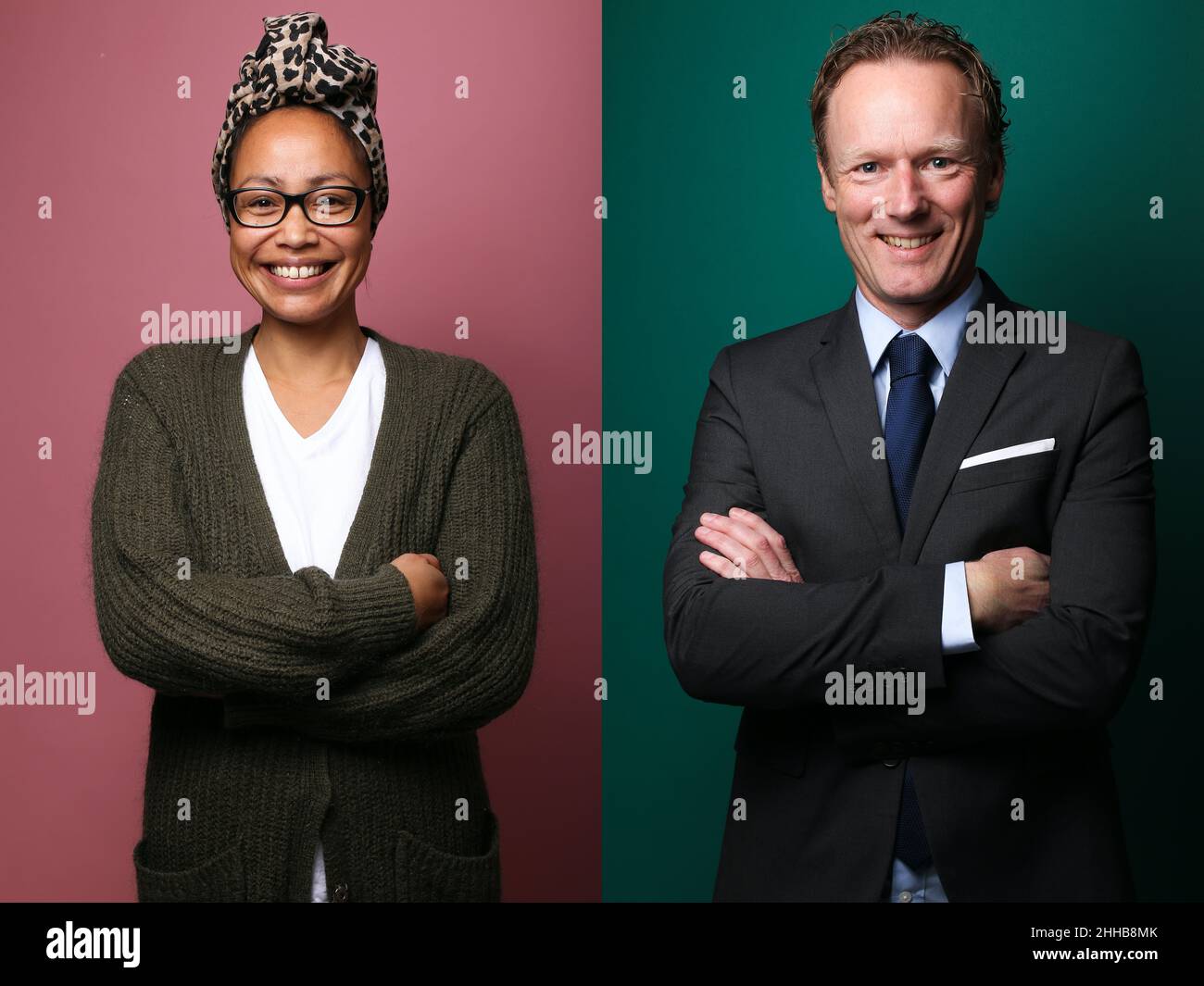 Group of people in a collage Stock Photo - Alamy