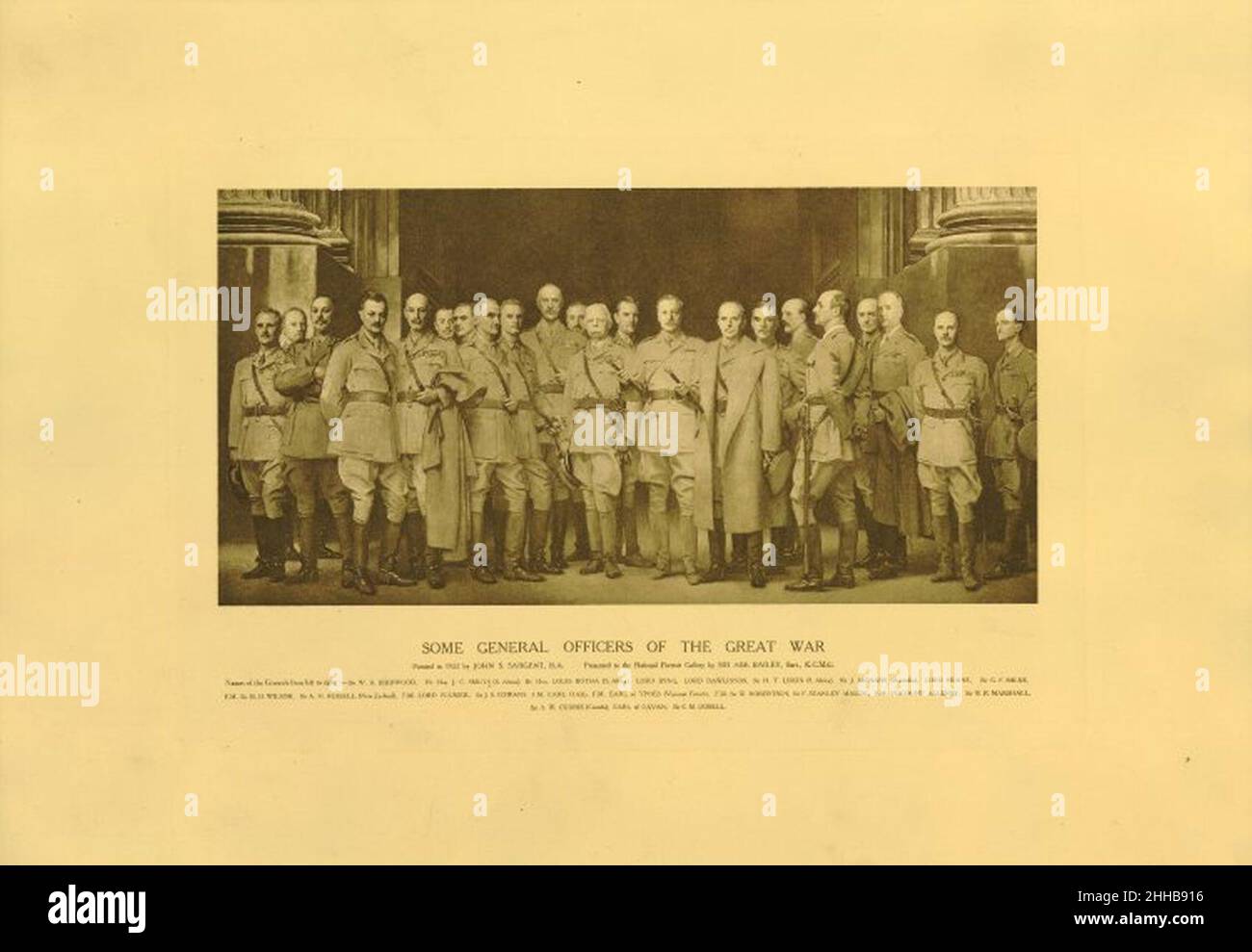 Some General Officers of the Great War Stock Photo - Alamy