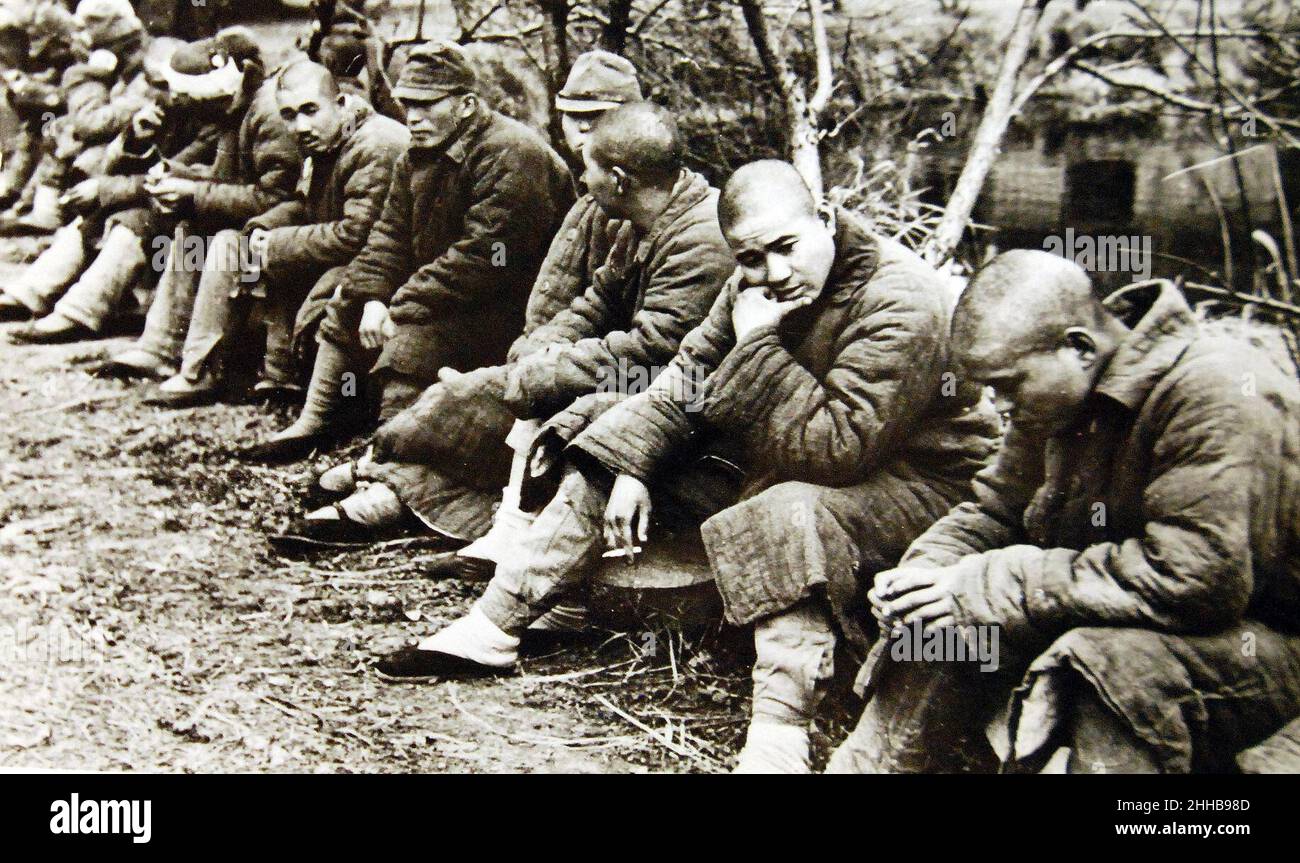 Some of the 2,000 Japanese prisoners captured by Chinese troops at ...