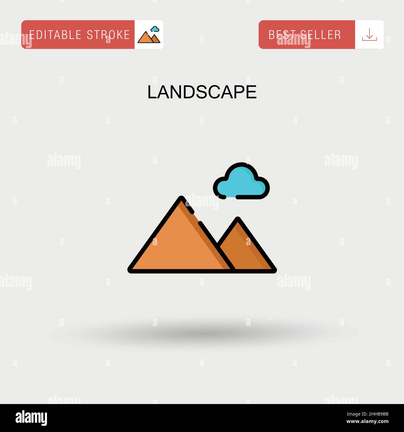 Landscape Simple vector icon Stock Vector Image & Art - Alamy