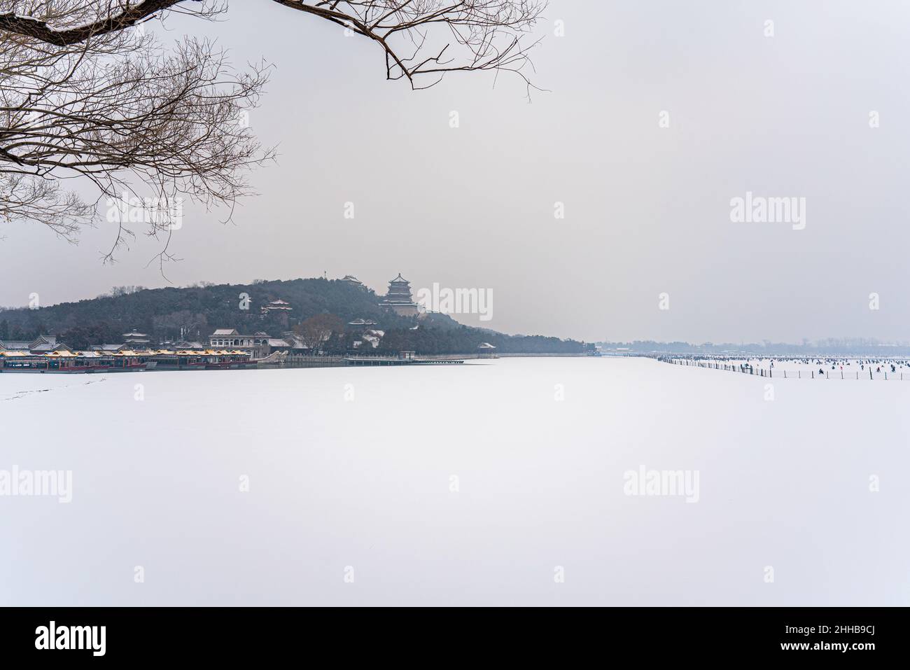 BEIJING, CHINA - JANUARY 22, 2022 - A view of the Summer Palace after ...