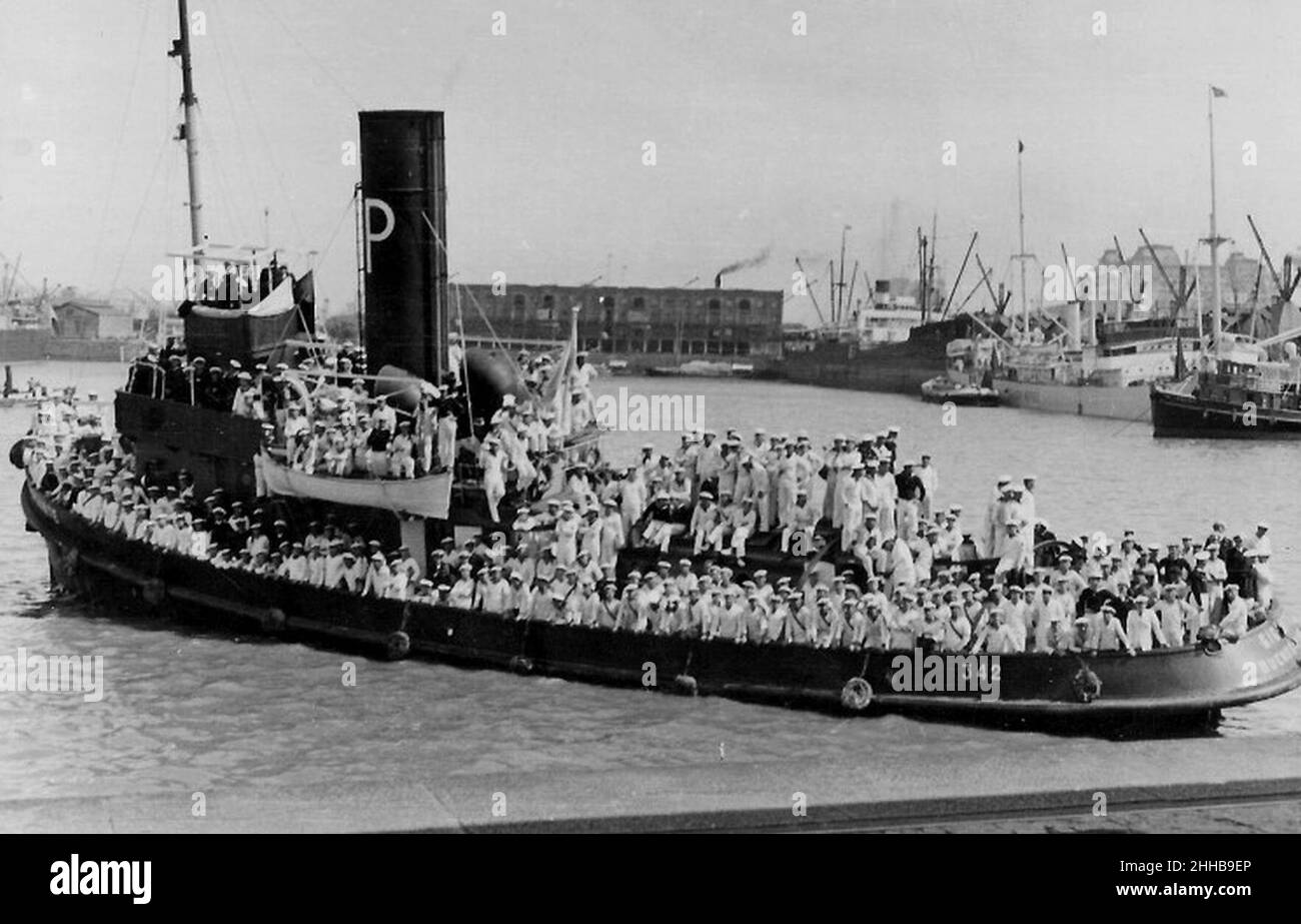 Some of the crew of the Admiral Graf Spee Stock Photo - Alamy