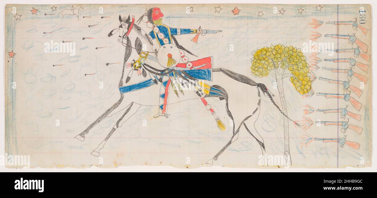 Night Skirmish (Henderson Ledger Artist A) ca. 1882 Frank Henderson ...