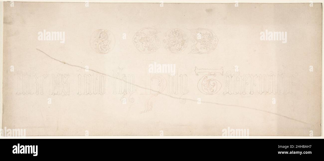 Inscription in Gothic Letters 1830–62 Freeman Gage Delamotte British ...