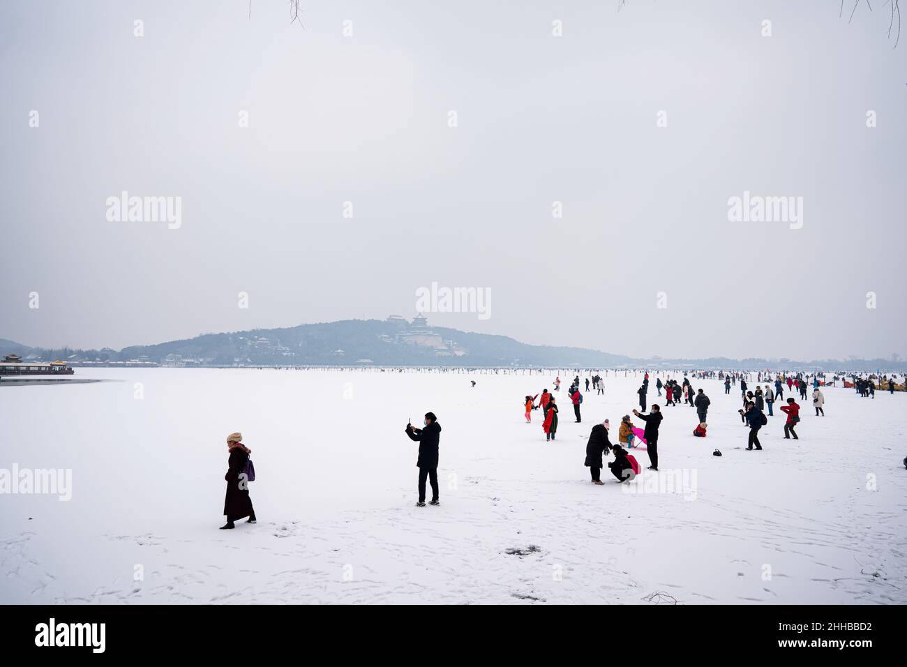 BEIJING, CHINA - JANUARY 22, 2022 - A view of the Summer Palace after ...