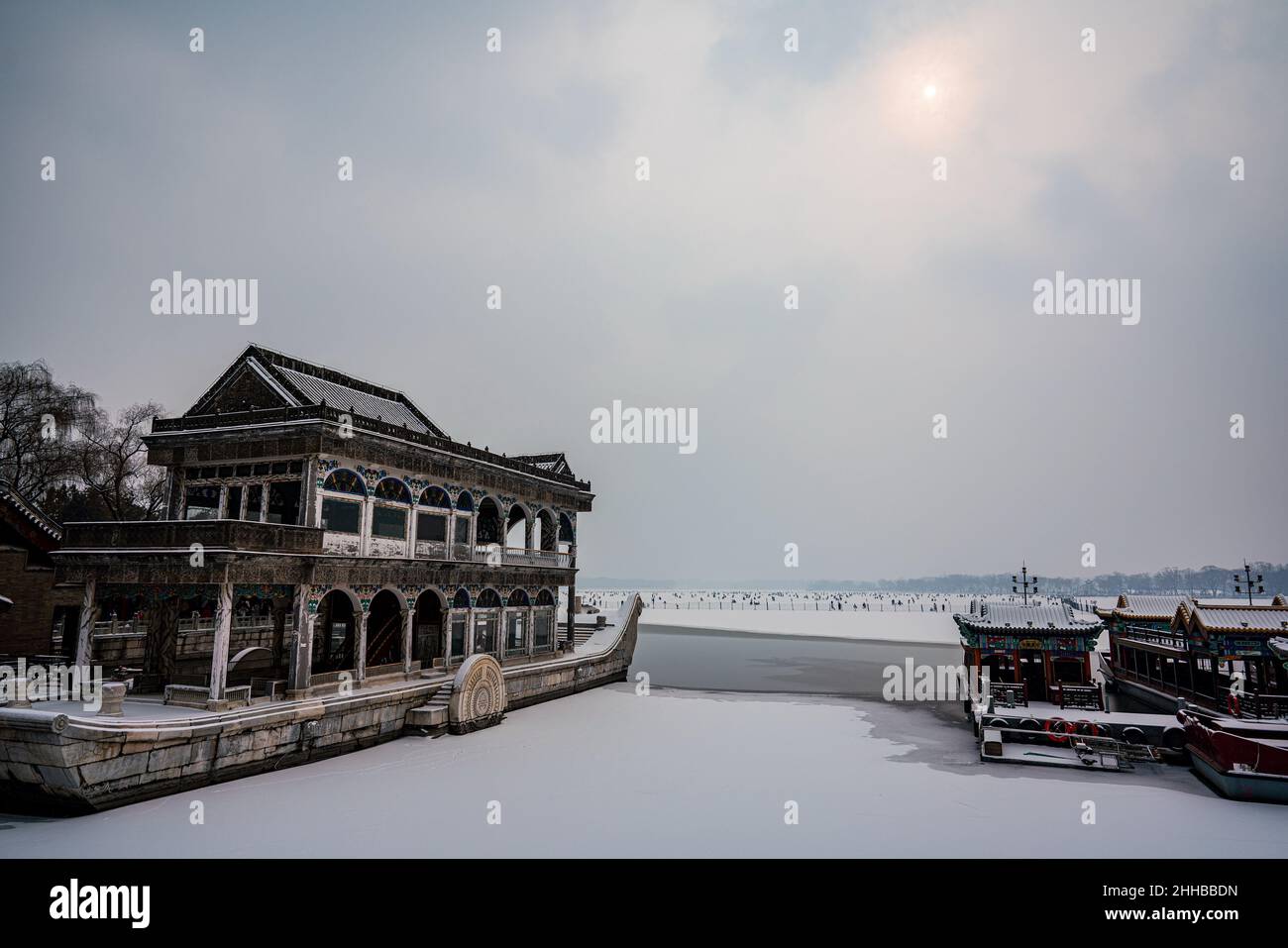 BEIJING, CHINA - JANUARY 22, 2022 - A view of the Summer Palace after ...