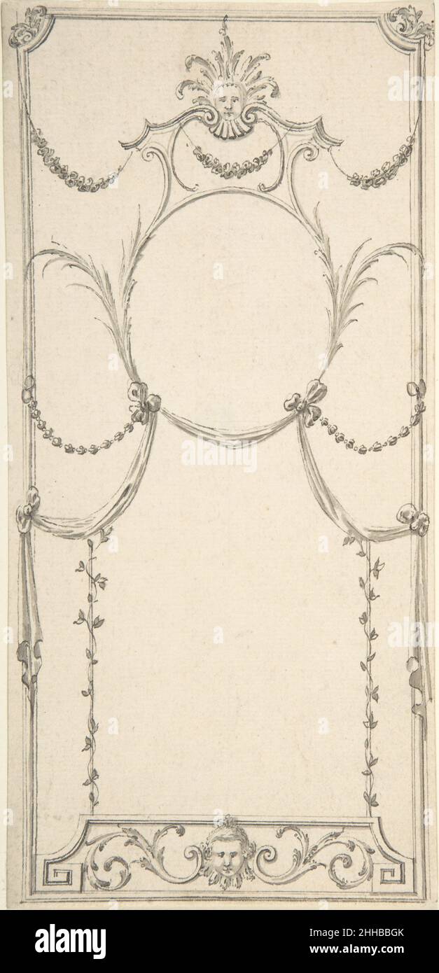 Design for Wall Panel mid-18th century Anonymous, British, 18th century ...