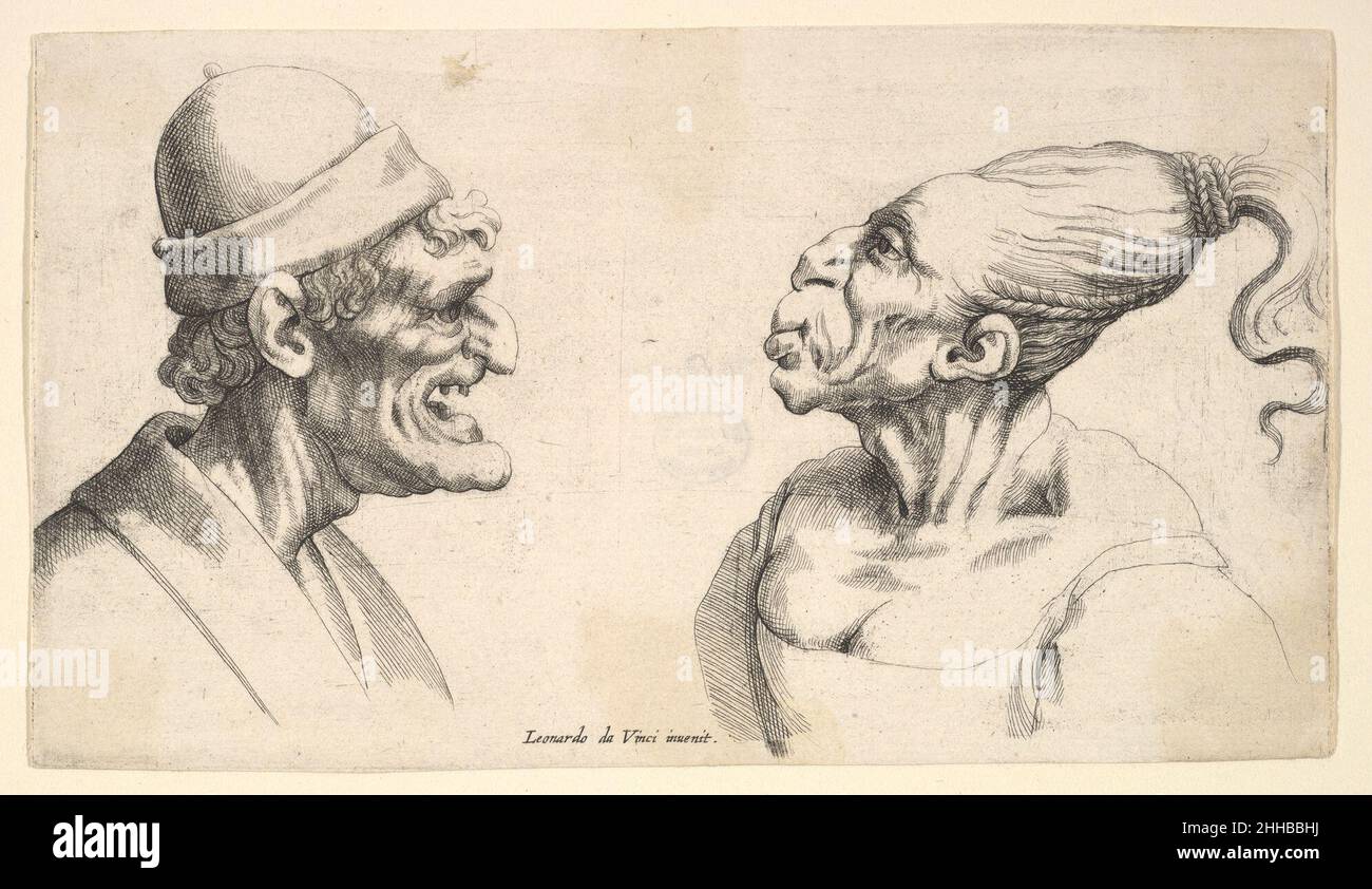 Two deformed heads 1645–50 Formerly attributed to Wenceslaus Hollar ...