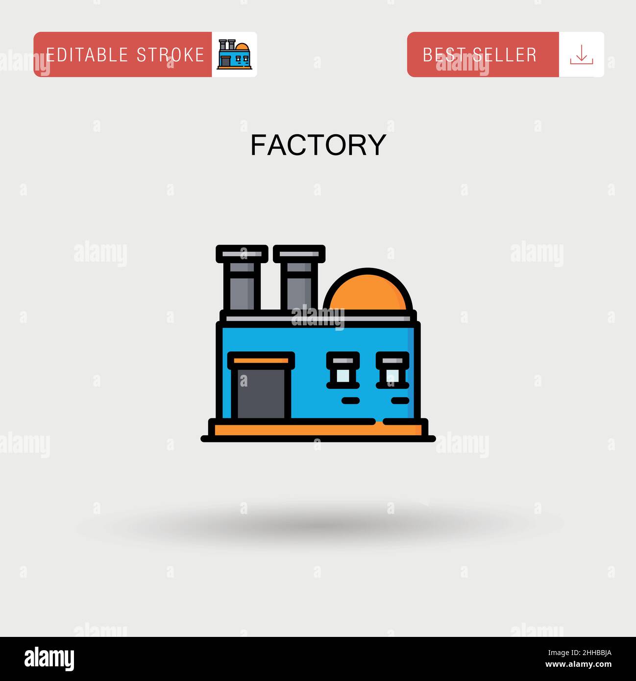 Factory Simple vector icon Stock Vector Image & Art - Alamy