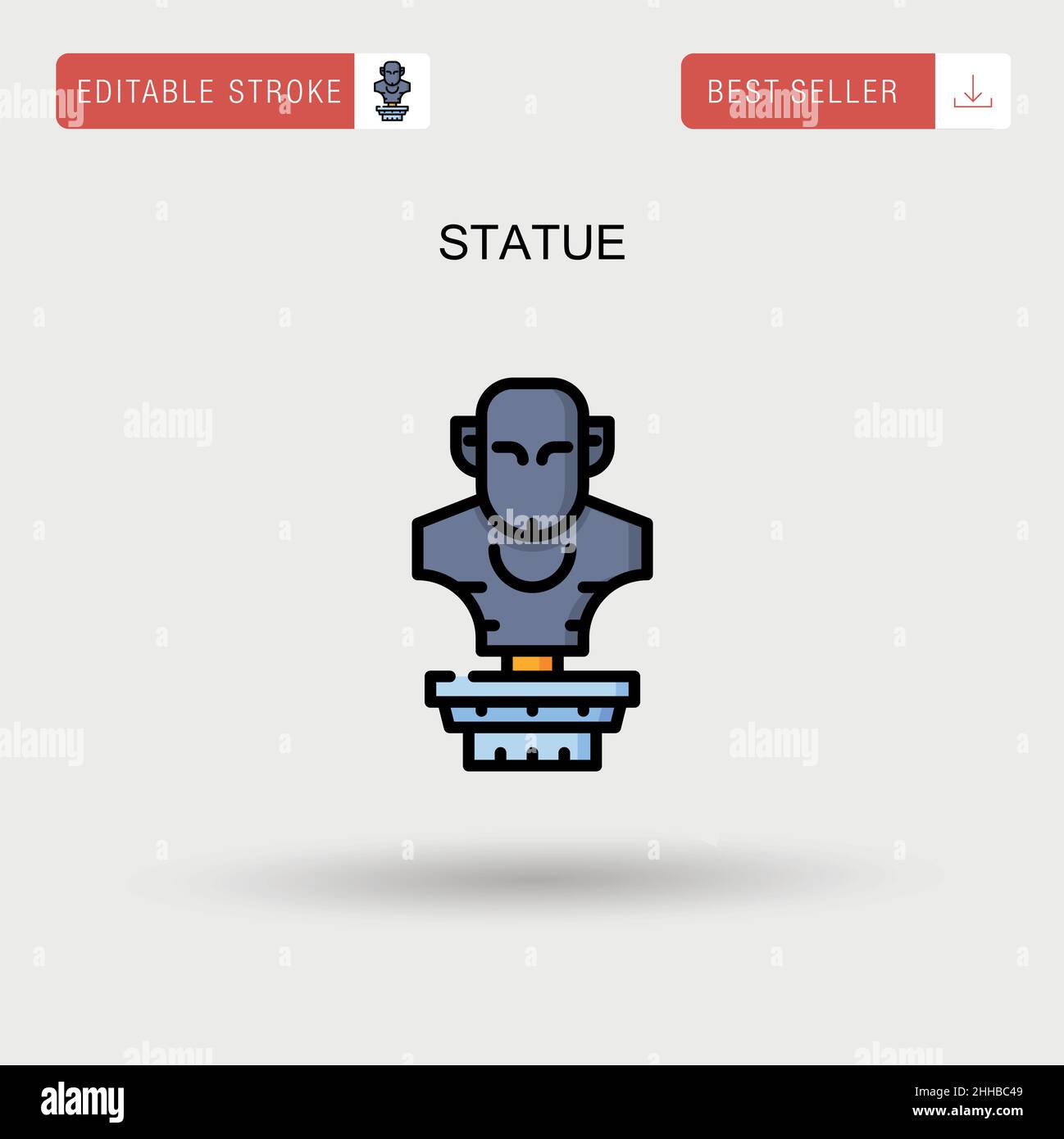 Ancient statue icon simple Stock Vector Images - Alamy